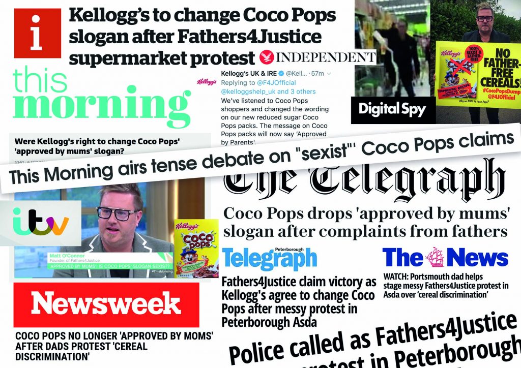 Kellogg’s to change Coco Pops slogan after Fathers4Justice supermarket ...