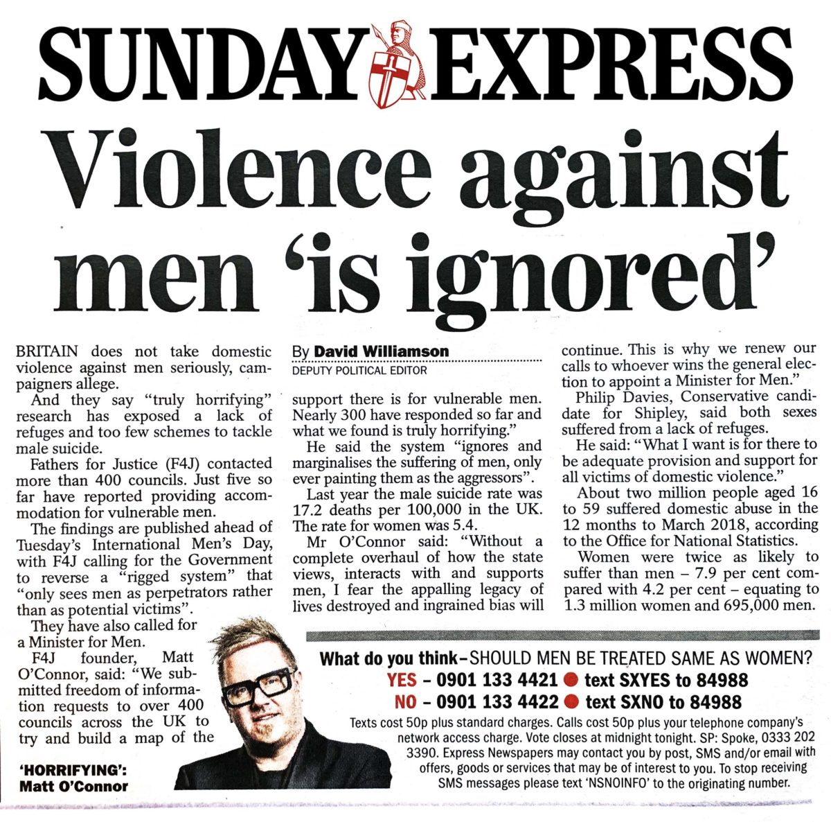 F4J say violence against men ‘is ignored’ ahead of International Men’s ...